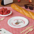 Custom Rudolph the reindeer Christmas party plates | Zazzle