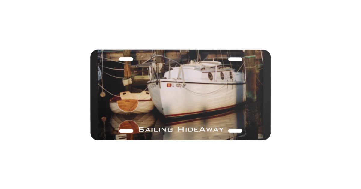 Custom Sailboat License Plate | Zazzle