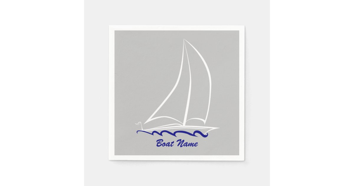 Custom Sailboat Napkins | Zazzle