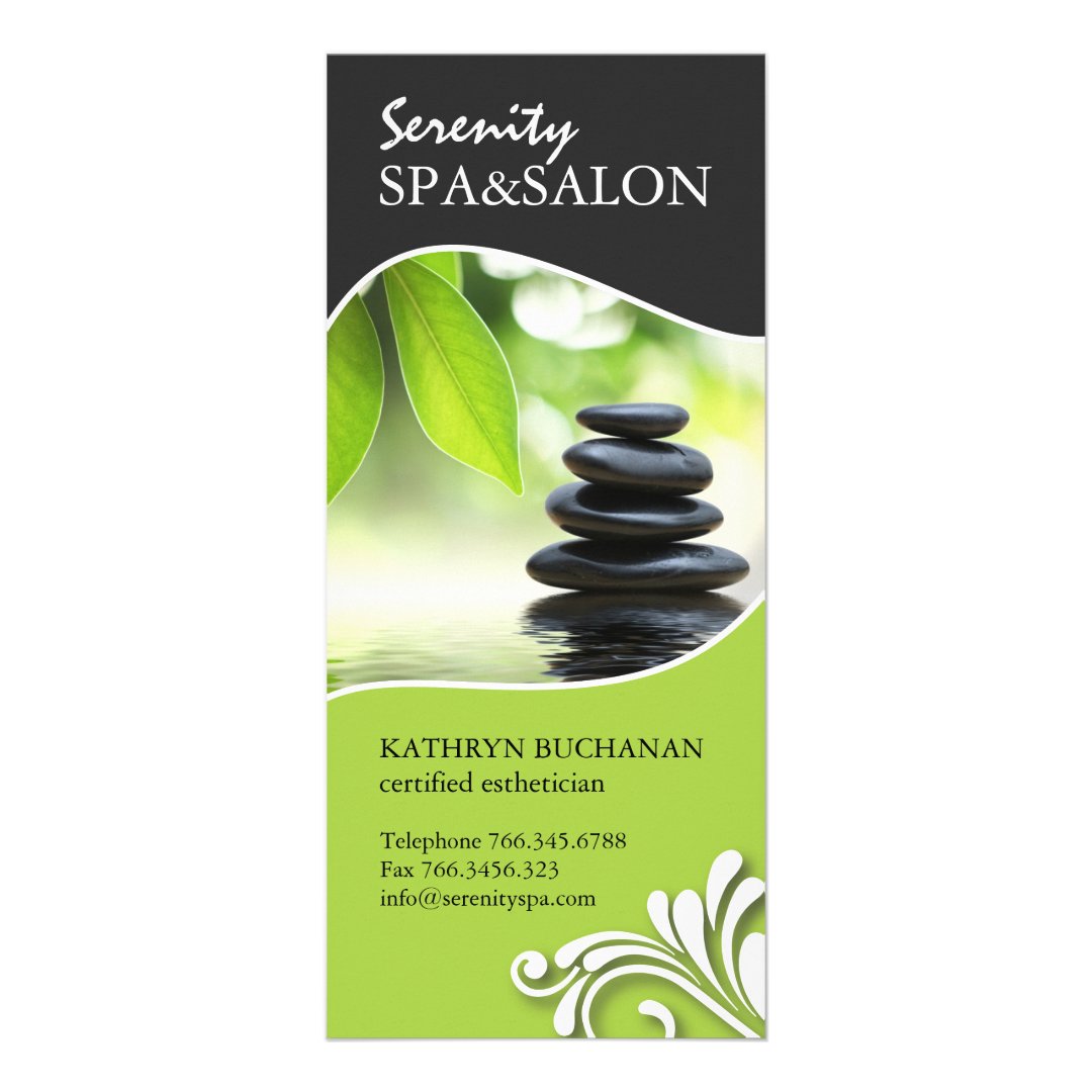 CUSTOM SALON & SPA RACK CARD | Zazzle