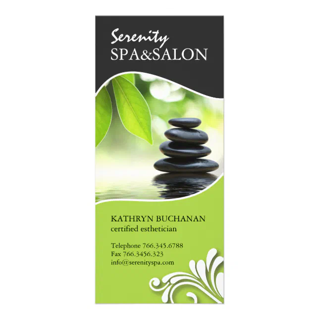CUSTOM SALON & SPA RACK CARD | Zazzle