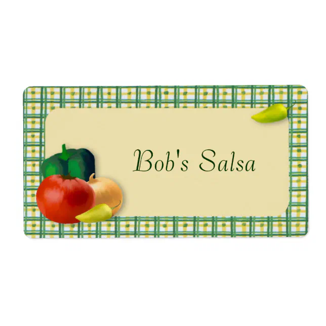 Custom Salsa Label | Zazzle