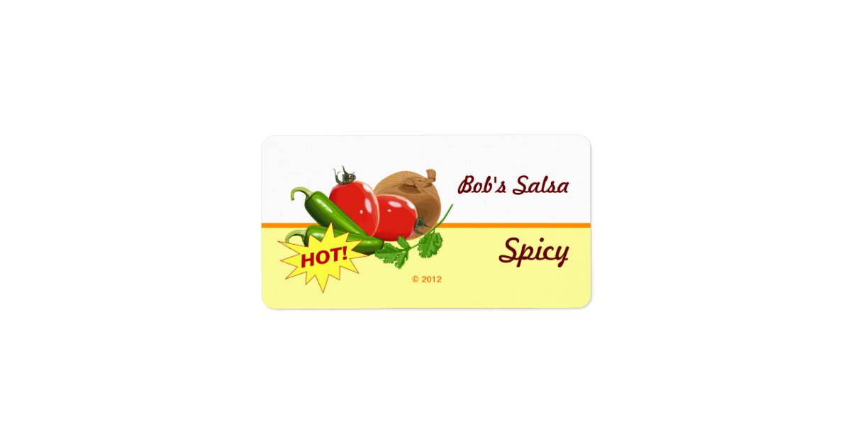 Custom Salsa Labels | Zazzle