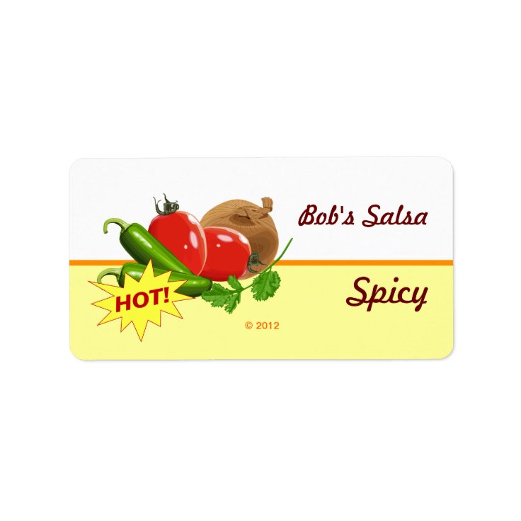 Custom Salsa Labels | Zazzle