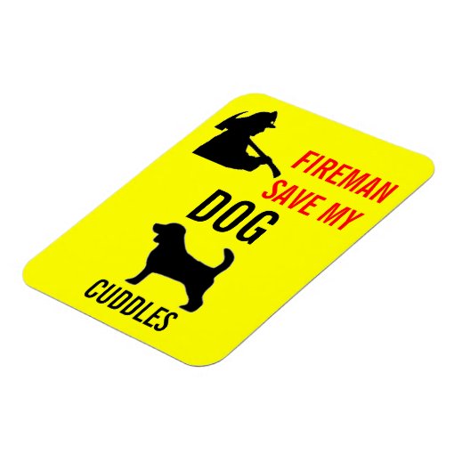 Custom Save My Dog Fire Safety Magnet | Zazzle