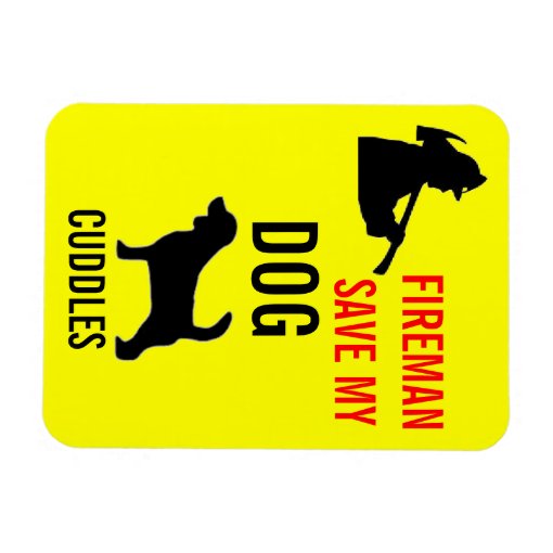 Custom Save My Dog Fire Safety Magnet | Zazzle