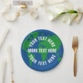 Custom save planet earth paper dinner plates | Zazzle