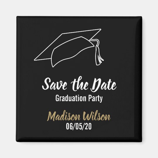 Custom Save The Date Graduation Party Magnet Zazzle