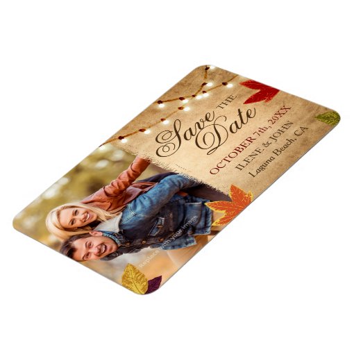 Custom Save the Date Magnets Fall Wedding | Zazzle