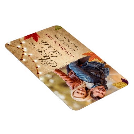 Custom Save the Date Magnets Fall Wedding | Zazzle