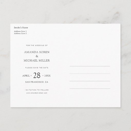 Custom Save the Date Postcard Template with Photo | Zazzle