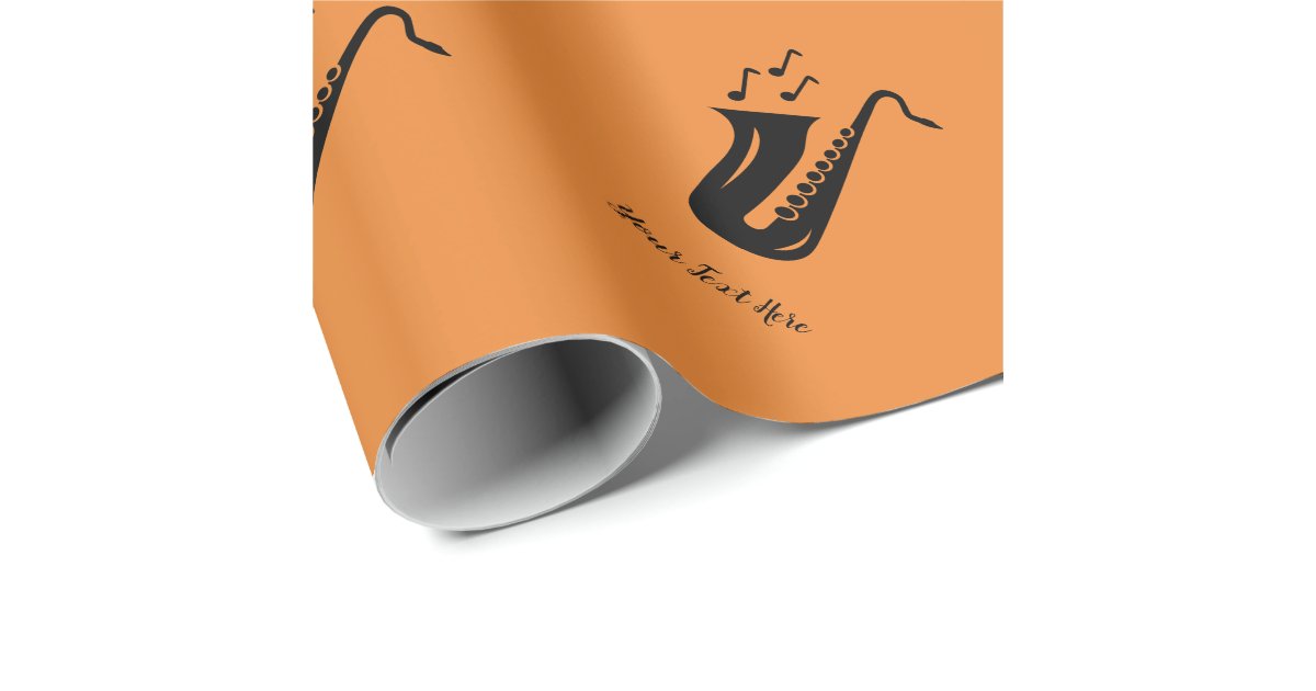 Custom saxophone Birthday or Christmas Holiday Wrapping Paper | Zazzle