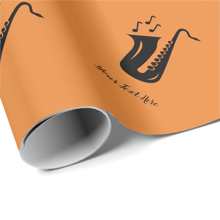 Custom saxophone Birthday or Christmas Holiday Wrapping Paper | Zazzle
