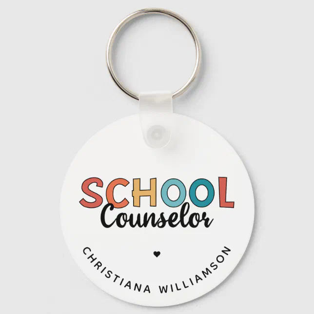 Custom School Counselor Appreciation Gifts Keychain | Zazzle