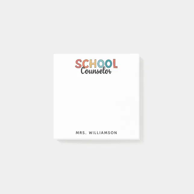 Custom School Counselor Appreciation Gifts Post-it Notes | Zazzle