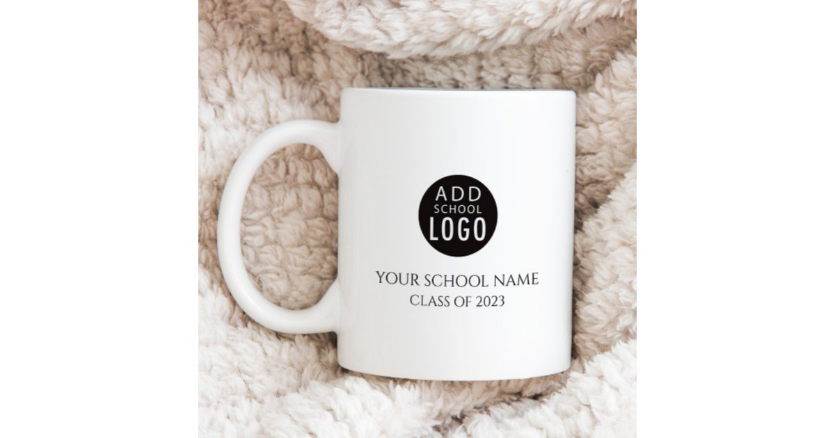 Custom School Name & Logo Graduation Coffee Mug | Zazzle