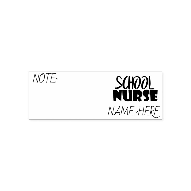 Custom School Nurse Stamp/Pass Self-inking Stamp | Zazzle