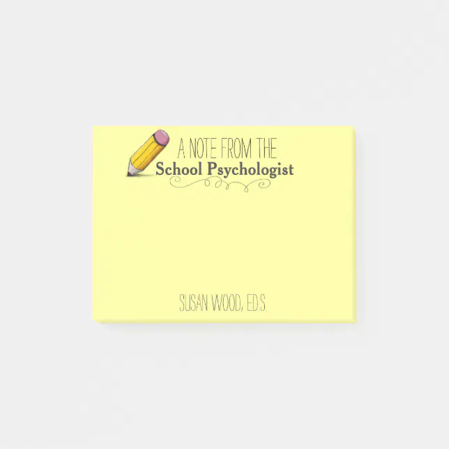 Custom School Psychologist's Post-it® Note | Zazzle