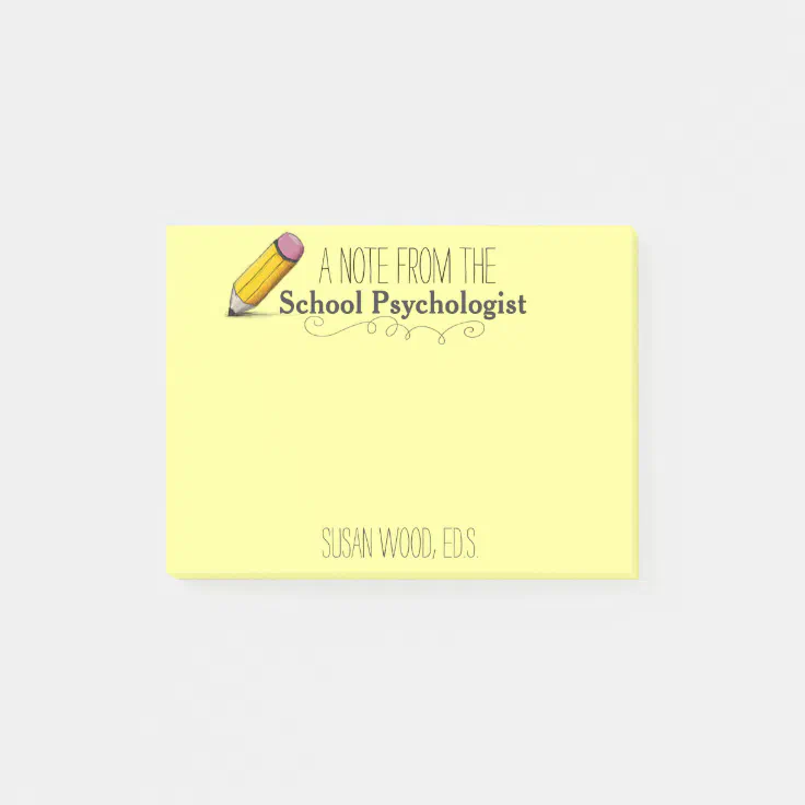Custom School Psychologist's Post-it® Note | Zazzle