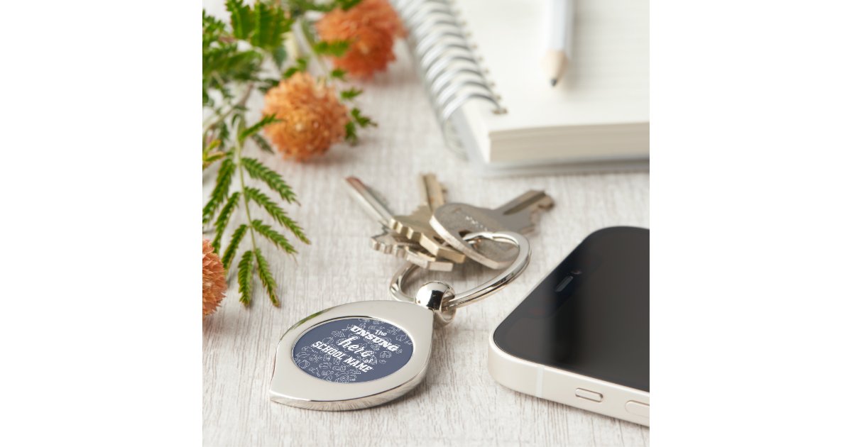 Custom School Staff Appreciation Metal Key Ring | Zazzle