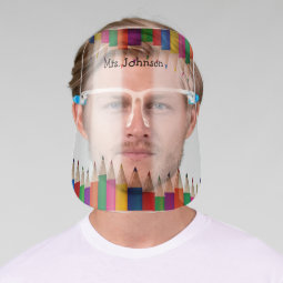 Custom School Teacher Face Shield | Zazzle