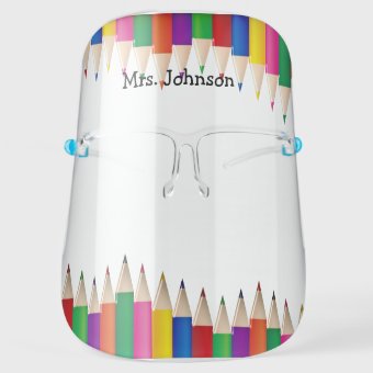 Custom School Teacher Face Shield | Zazzle