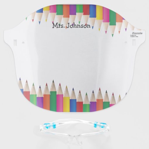 Custom School Teacher Face Shield | Zazzle