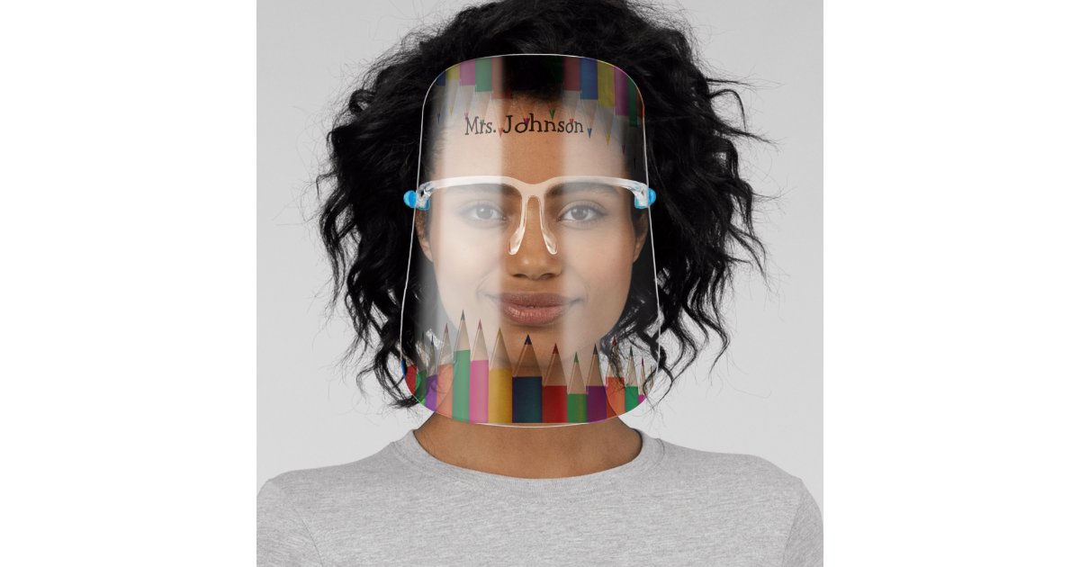 Custom School Teacher Face Shield | Zazzle