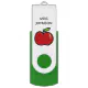 Custom school teacher red apple USB flash drive | Zazzle