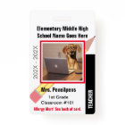 Custom School Teacher Staff Identification Badge | Zazzle