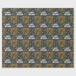 Custom Scooby-Doo Ruh Roh Happy Birthday Wrapping Paper | Zazzle
