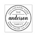 Custom Script Family Name Return Address Self-inking Stamp | Zazzle