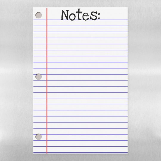 Custom Script Notebook Paper Magnetic Dry Erase Sheet | Zazzle.com