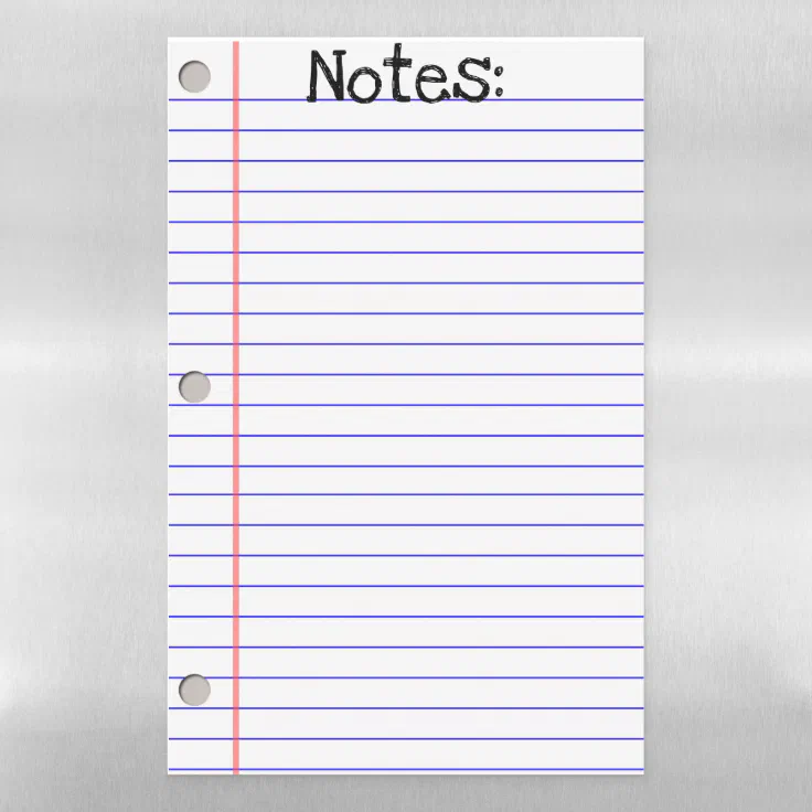 Custom Script Notebook Paper Magnetic Dry Erase Sheet | Zazzle