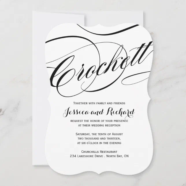 Custom Script Wedding Invitations | Zazzle
