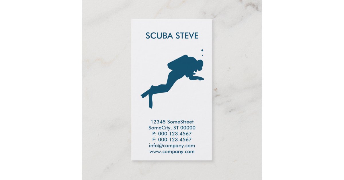 custom scuba diver business business card | Zazzle