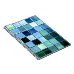 custom Sea Glass Mosaic square pattern notebook | Zazzle