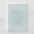 Custom Sea Waves Elegant Simple Modern Wedding Invitation | Zazzle