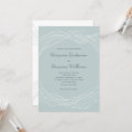Custom Sea Waves Elegant Simple Modern Wedding Invitation | Zazzle