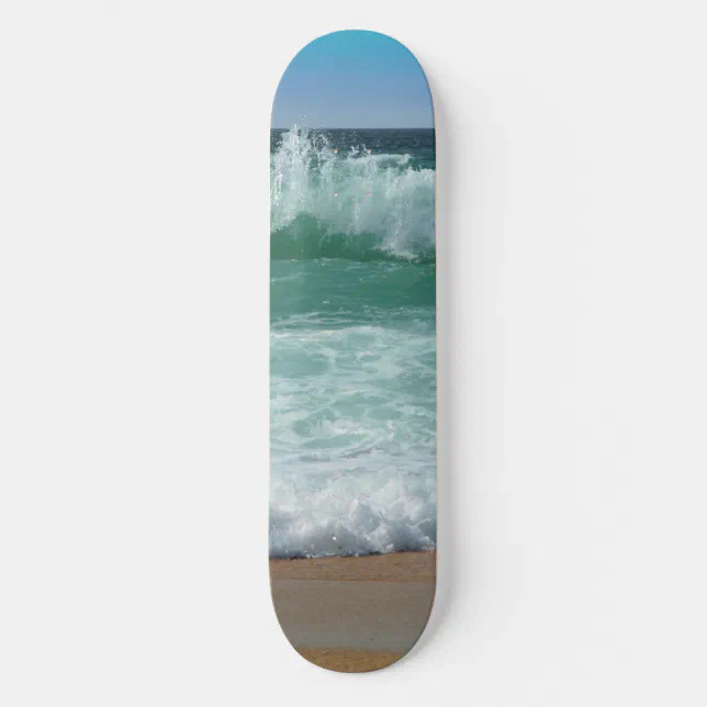 Custom Seascape Beach Seaside Sea Waves Skateboard | Zazzle