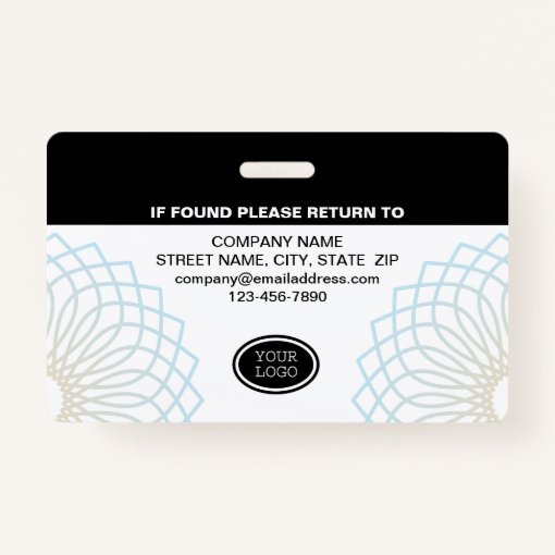 Custom Security Guard ID Photo Black Badge | Zazzle