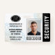 Custom Security Officer ID Photo Black Badge | Zazzle