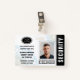 Custom Security Officer ID Photo Black Badge | Zazzle