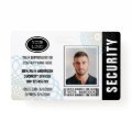 Custom Security Officer ID Photo Black Badge | Zazzle