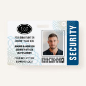 Custom Security Officer ID Photo Blue Badge | Zazzle