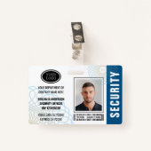 Custom Security Officer ID Photo Blue Badge | Zazzle