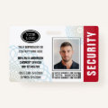 Custom Security Officer ID Photo Red Badge | Zazzle