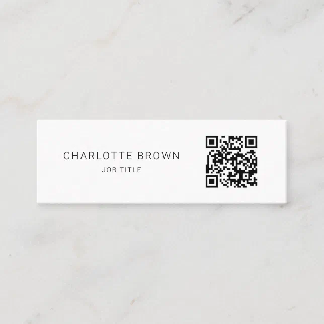 Custom Security QR Code Minimal Classic Mini Business Card | Zazzle