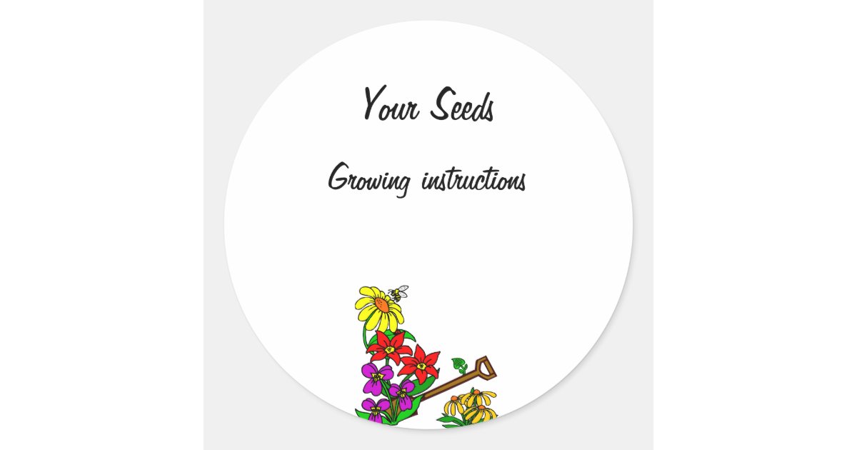 Custom Seed Packet Stickers | Zazzle