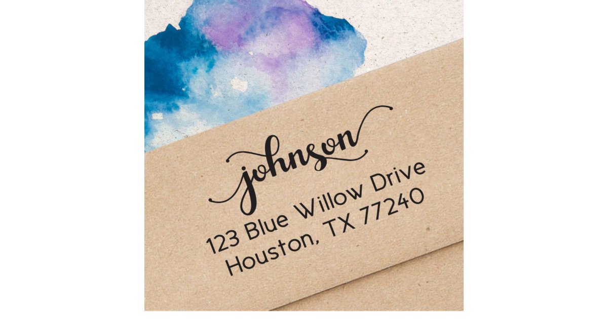 Custom Self Inking Return Address Rubber Stamps | Zazzle